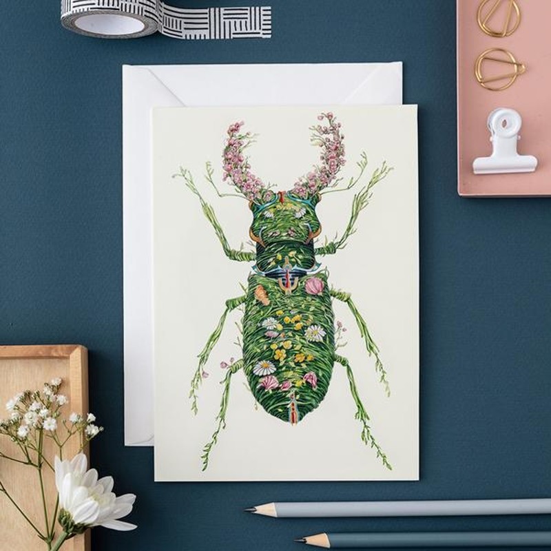 Stag Beetle Card – buy online or call 0161 483 3923